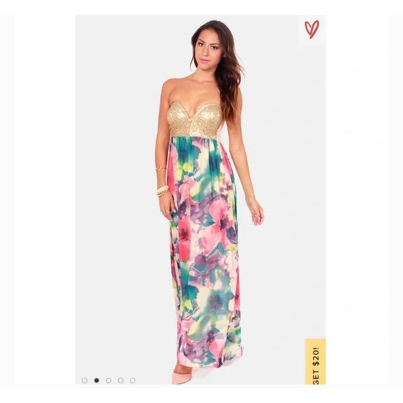 Reverse | Dresses | Nwt Reverse Sequin Rainbow Watercolor Fairy Flowy ...
